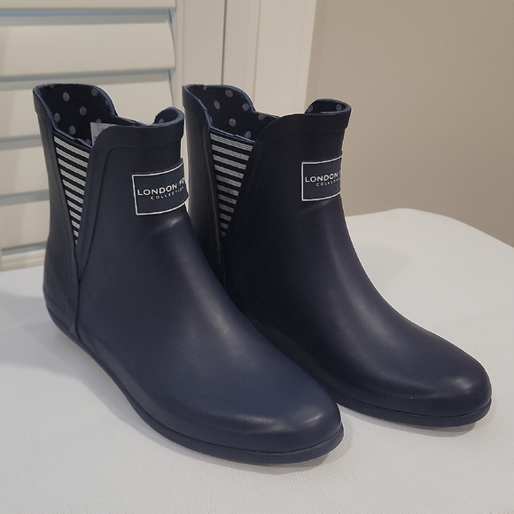 London Fog | Shoes | London Fog Womens Dark Blue Rain Boots | Poshmark